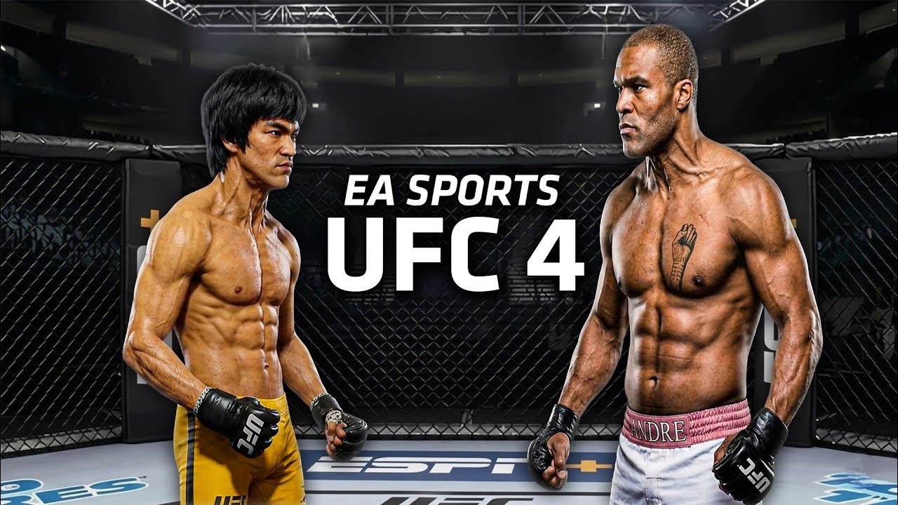 Bruce Lee vs Andre Bishop - UFC 4 (PS4 Gameplay) - YouTube