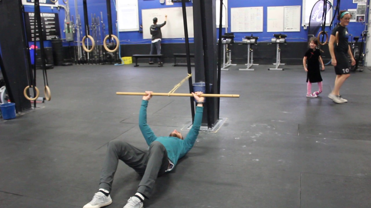 Laying Banded Pull Down - Dead Bug - YouTube