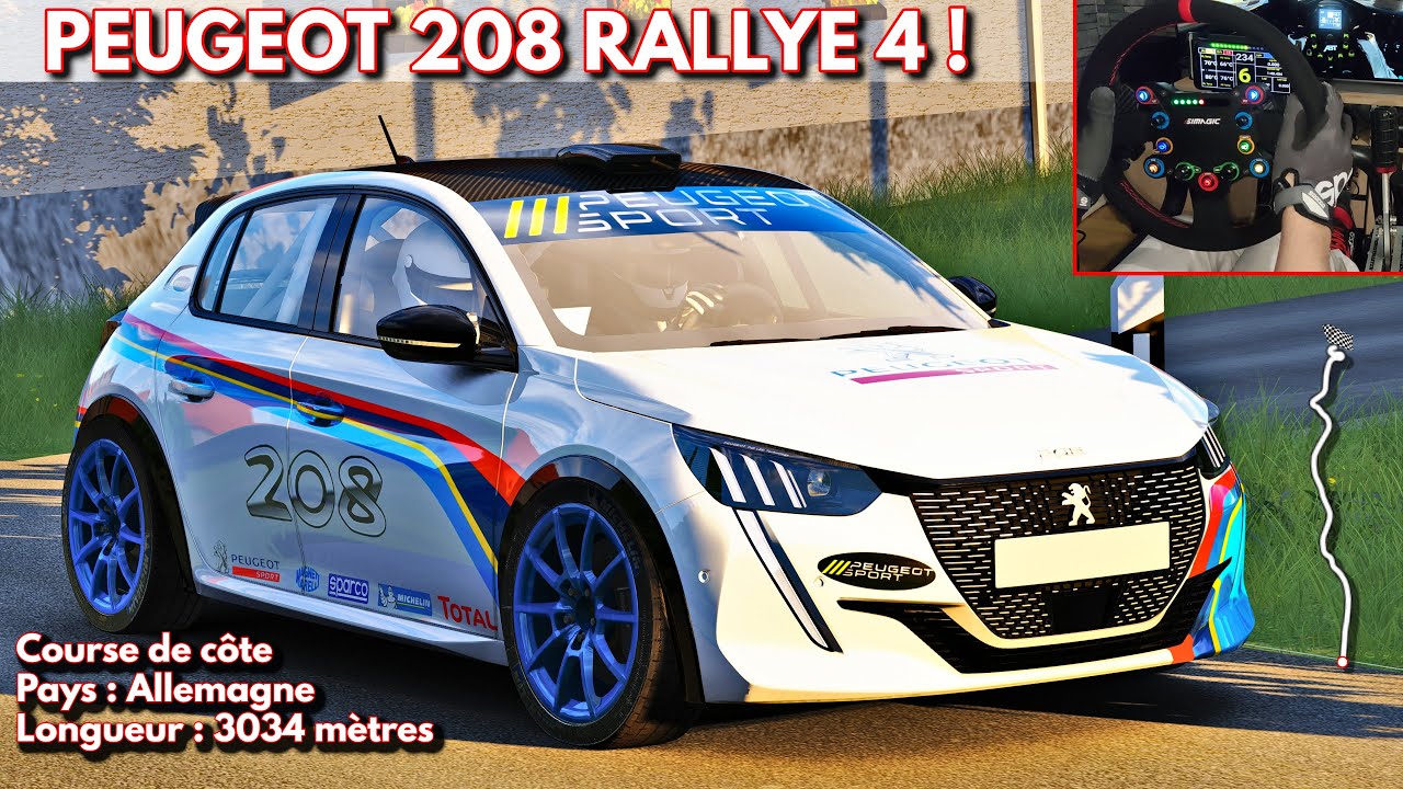 UNE CÔTE EN PEUGEOT 208 RALLYE 4 ! Assetto Corsa / Simagic - YouTube
