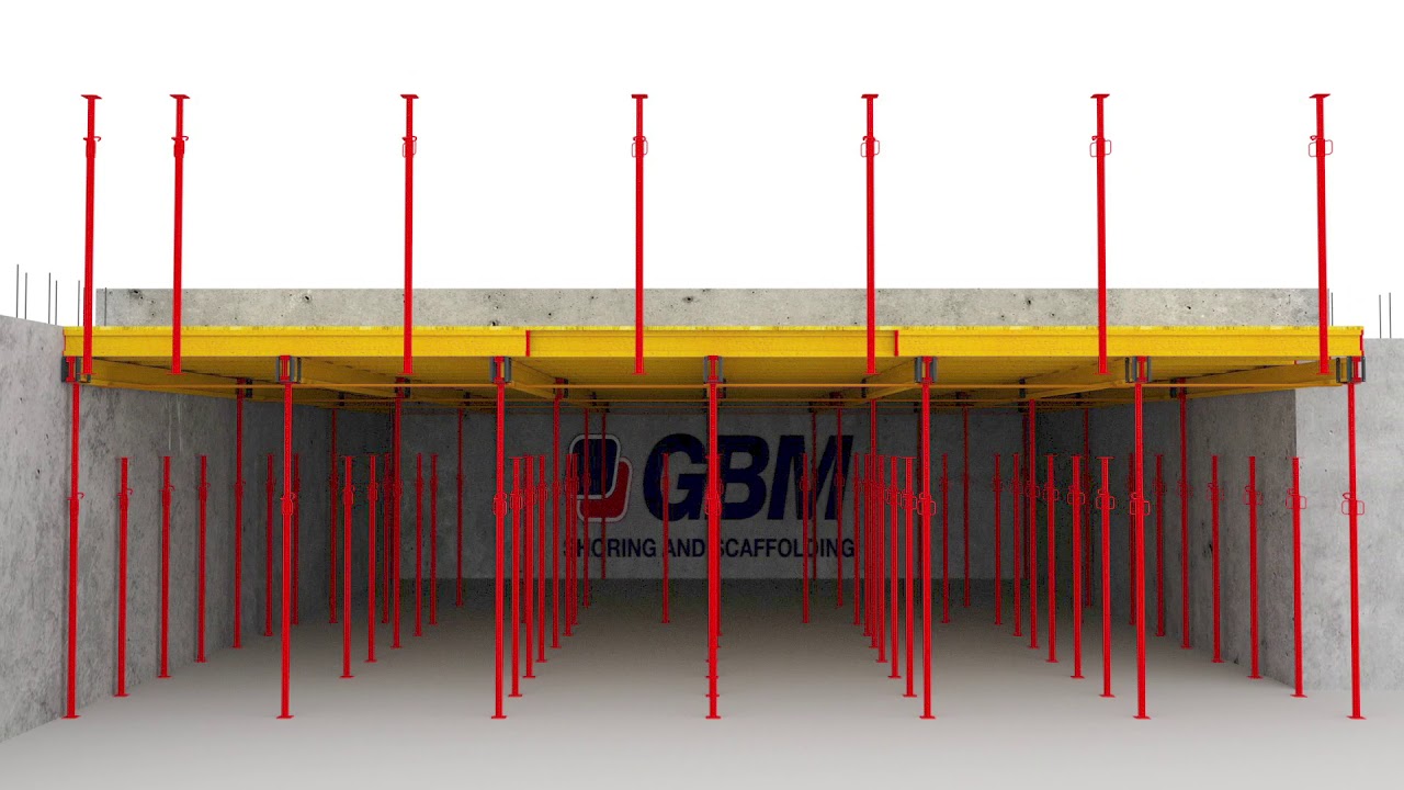 How to build a slab with light duty props - YouTube