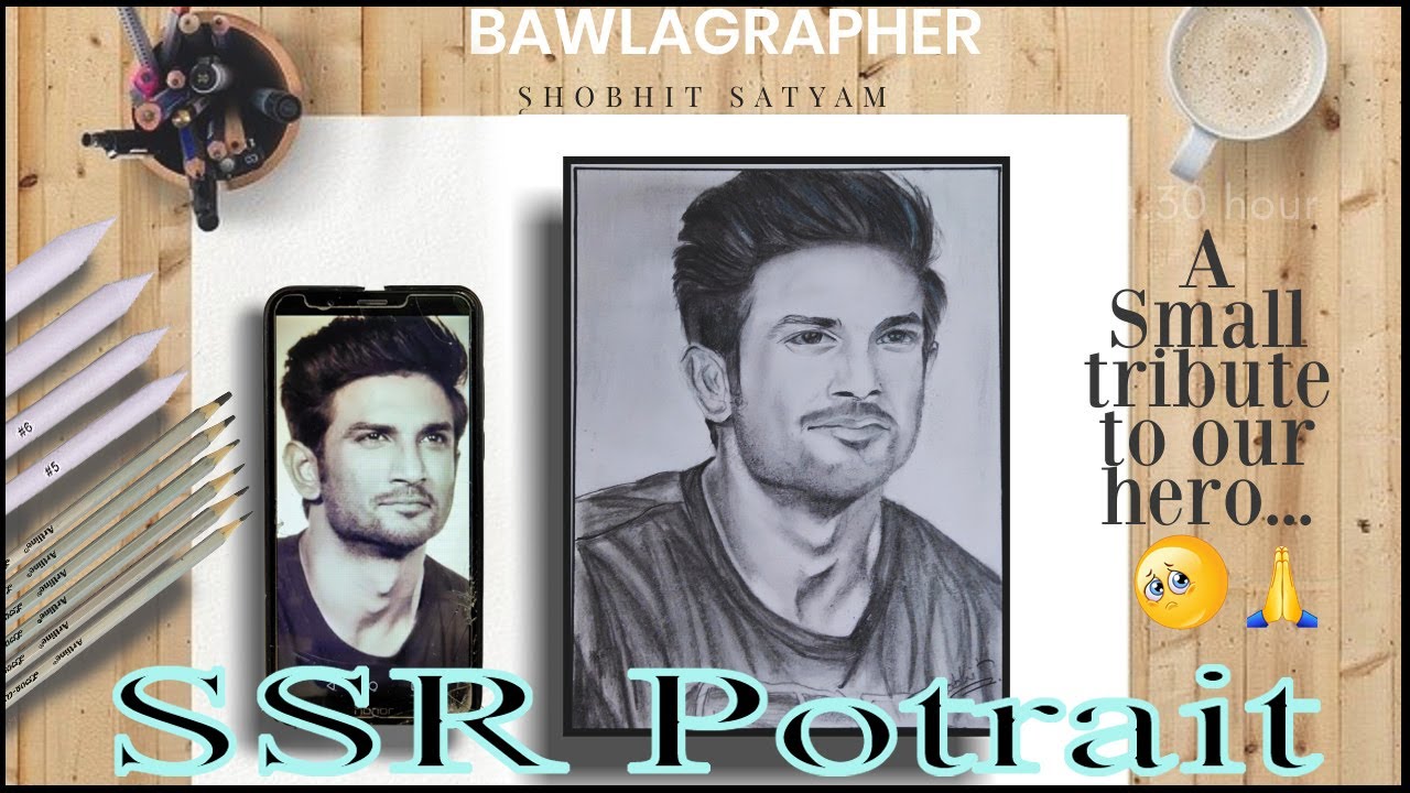 SHUSHANT SINGH RAJPUT SKETCH | SHUSHANT SINGH RAJPUT DRAWING | TIME ...