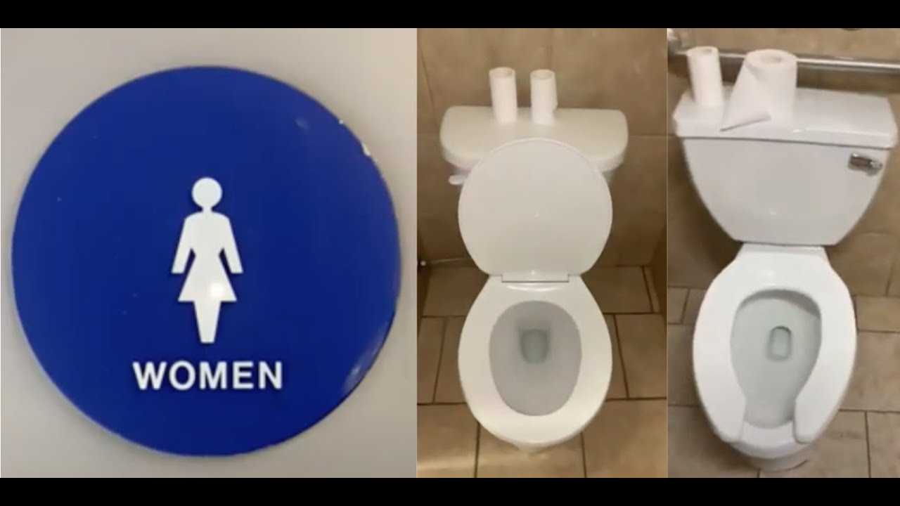 Round Table Pizza Women's Restroom Reshoot - YouTube