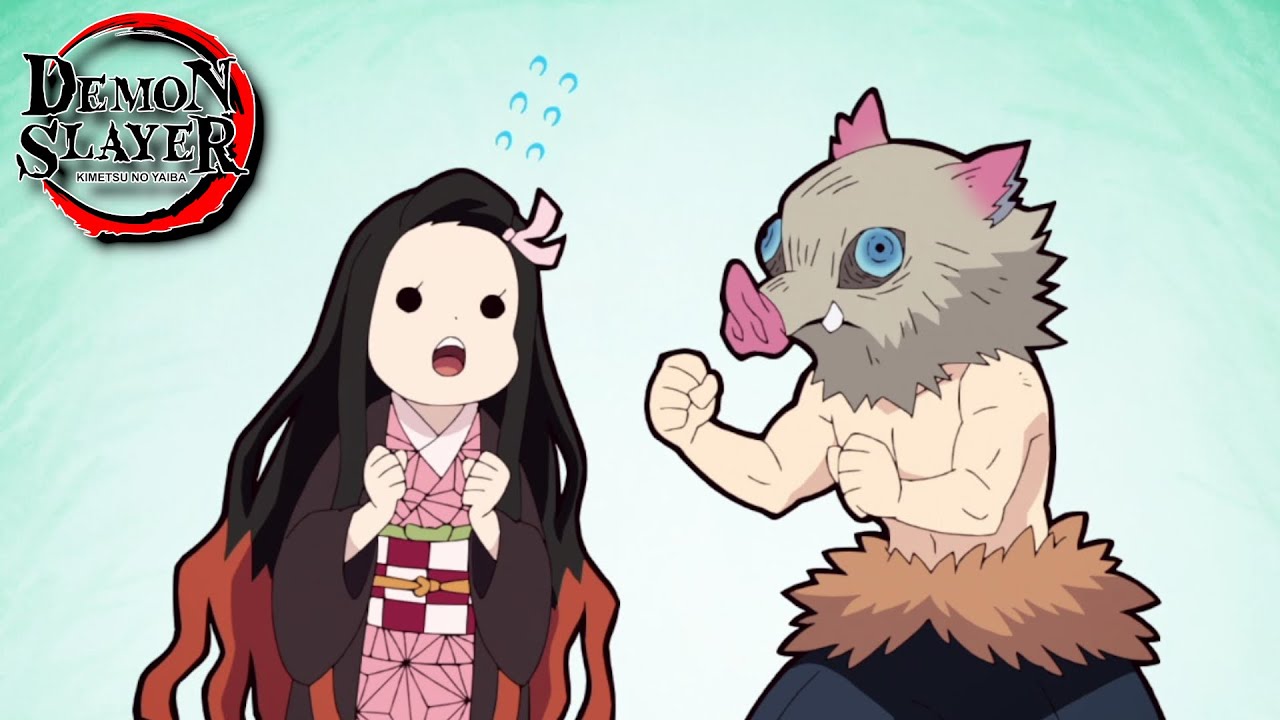 Inosuke Teaches Nezuko his Name - YouTube