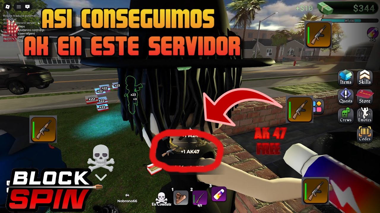 🔥block spin 🔥CONSEGUIMOS AK NUEVA EN SERVER PLUS🤯😮 - YouTube