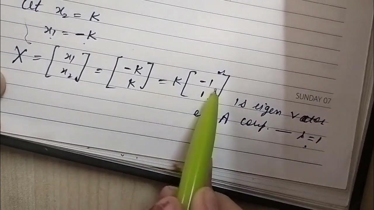 digonalization of matrix including characteristics equation eigen values eigen vectors - YouTube