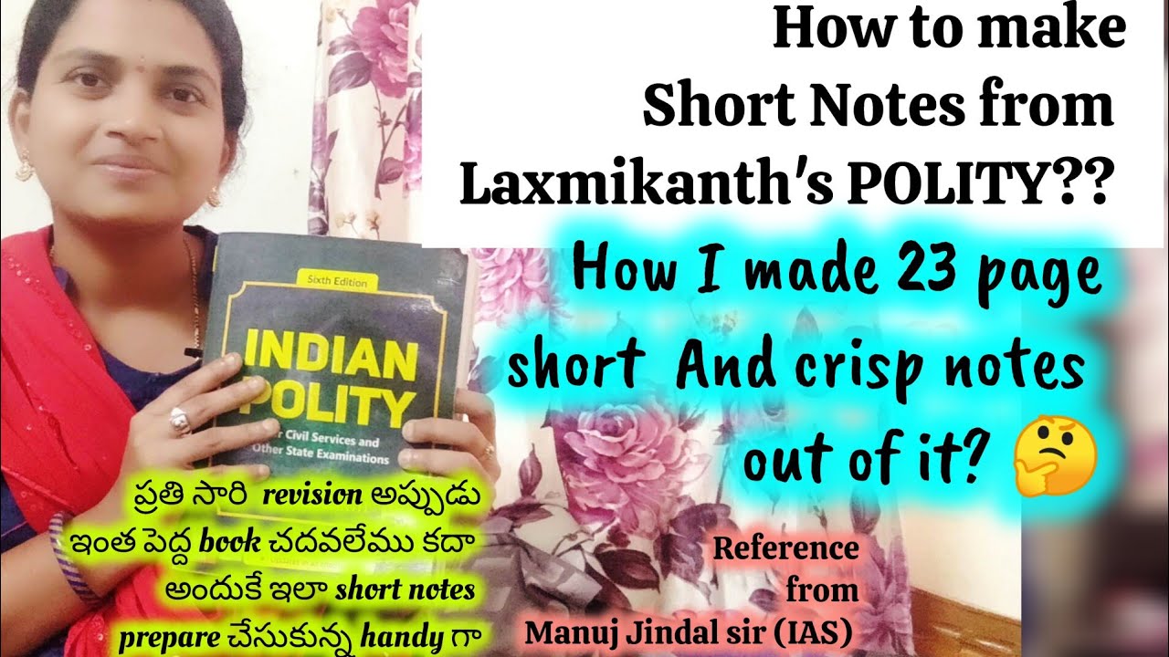 HOW TO MAKE "POLITY"SHORT NOTES FOR PRELIMS?? - YouTube