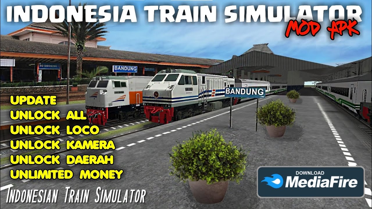 DOWNLOAD INDONESIA TRAIN SIMULATOR MOD APK ! - YouTube