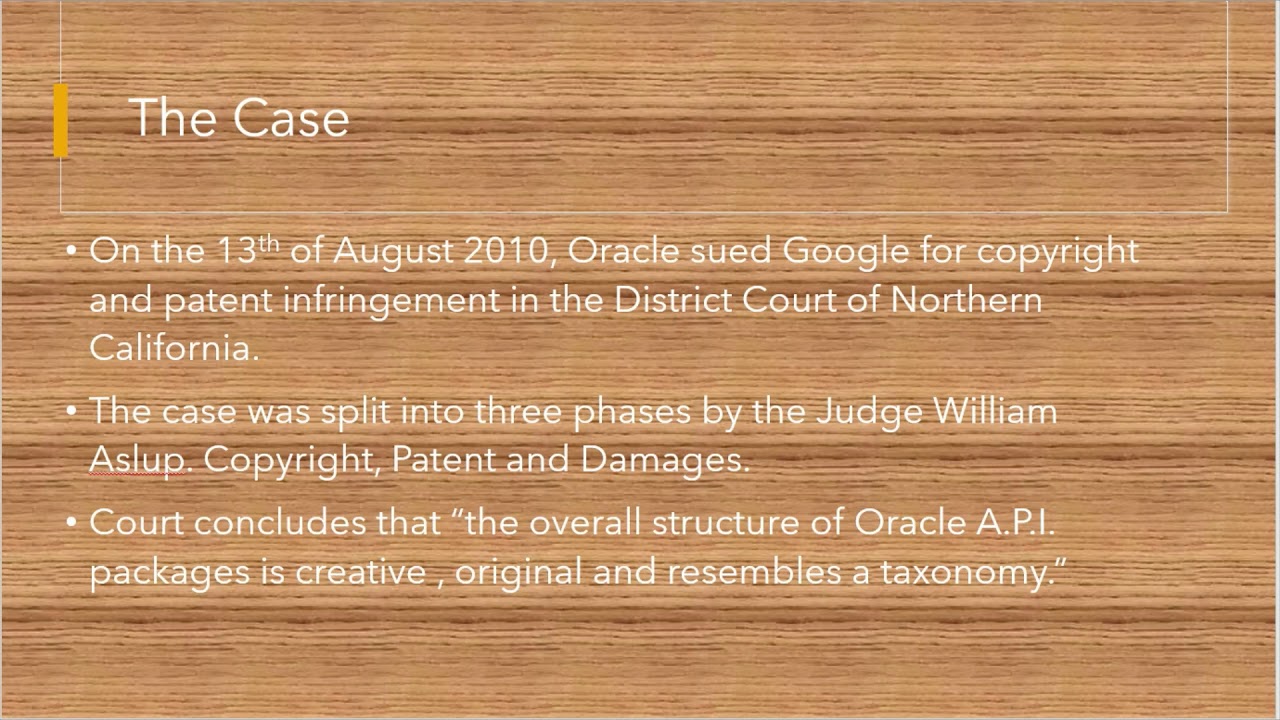 Oracle v/s Google - YouTube