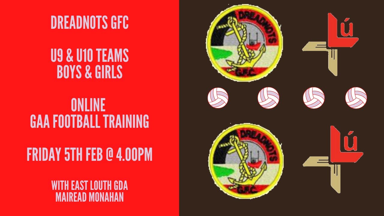 Dreadnots U9 U10 Live GAA Training Session 1 - YouTube
