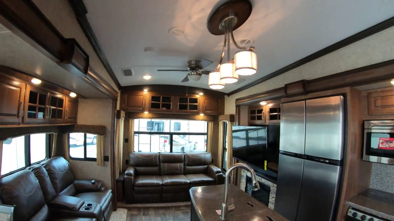 2017 Montana 3950BR Four Slide Bunk House Fifth Wheel - YouTube