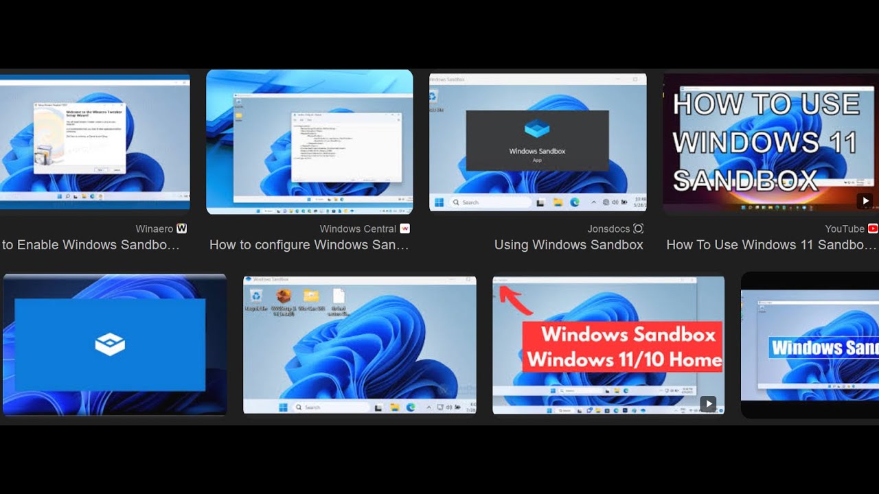 Activate sandbox on Windows 11 - YouTube