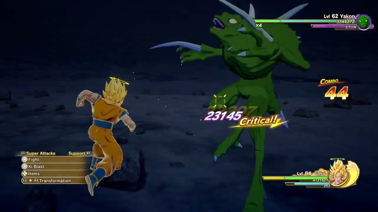 DBZ KAKAROT GOKU VS YAKON - YouTube