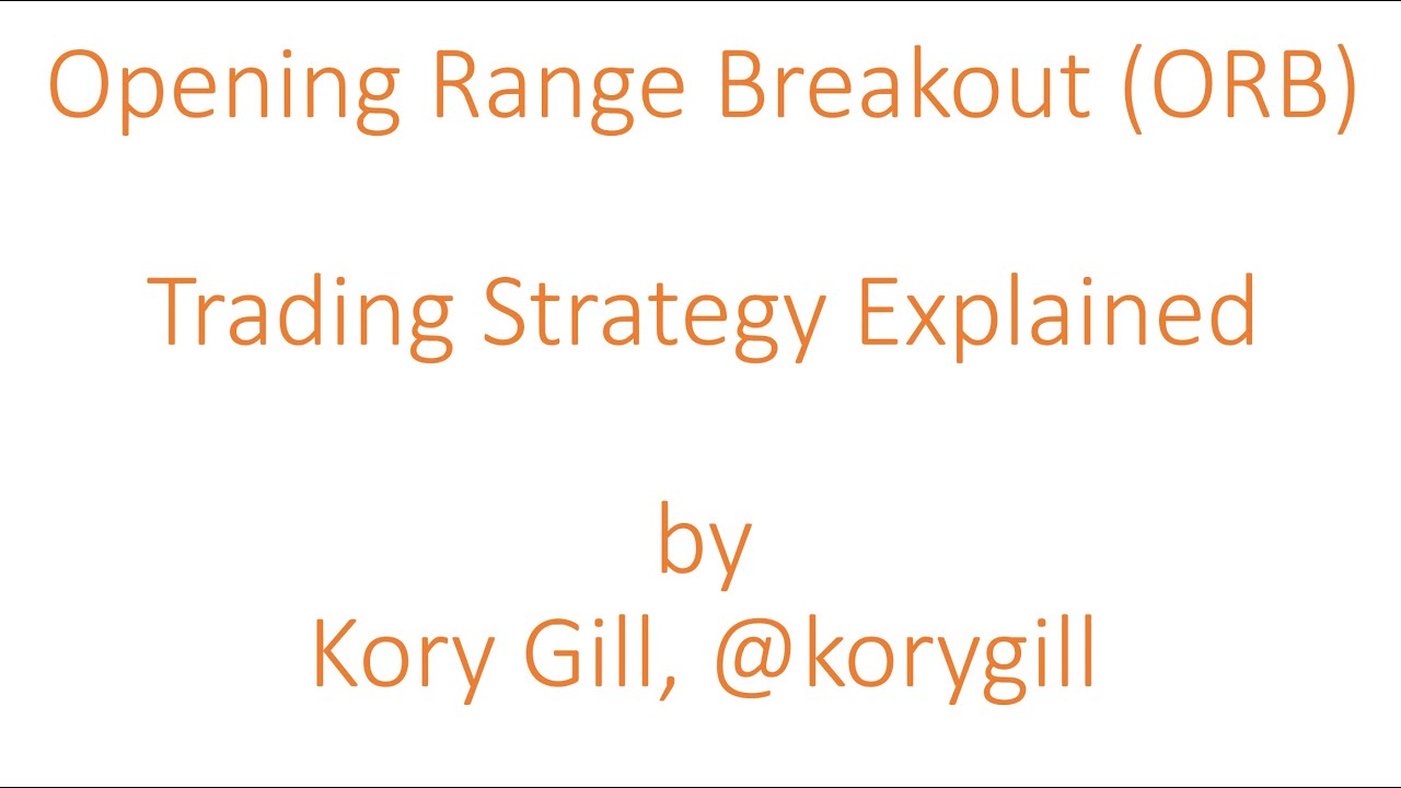 Opening Range Breakout (ORB) Strategy Explained by Kory Gill, @korygill ...