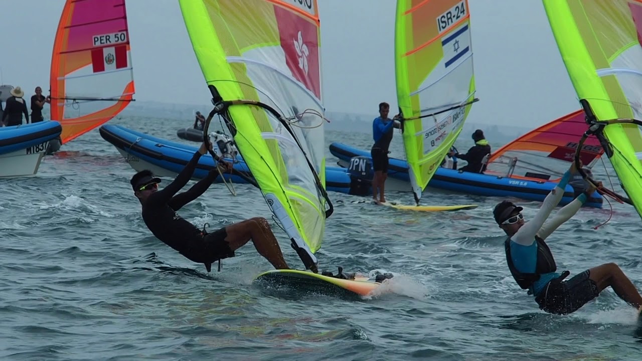 RS:X Windsurfing World Champs - Sorrento AUS - Day 0 Highlights - YouTube