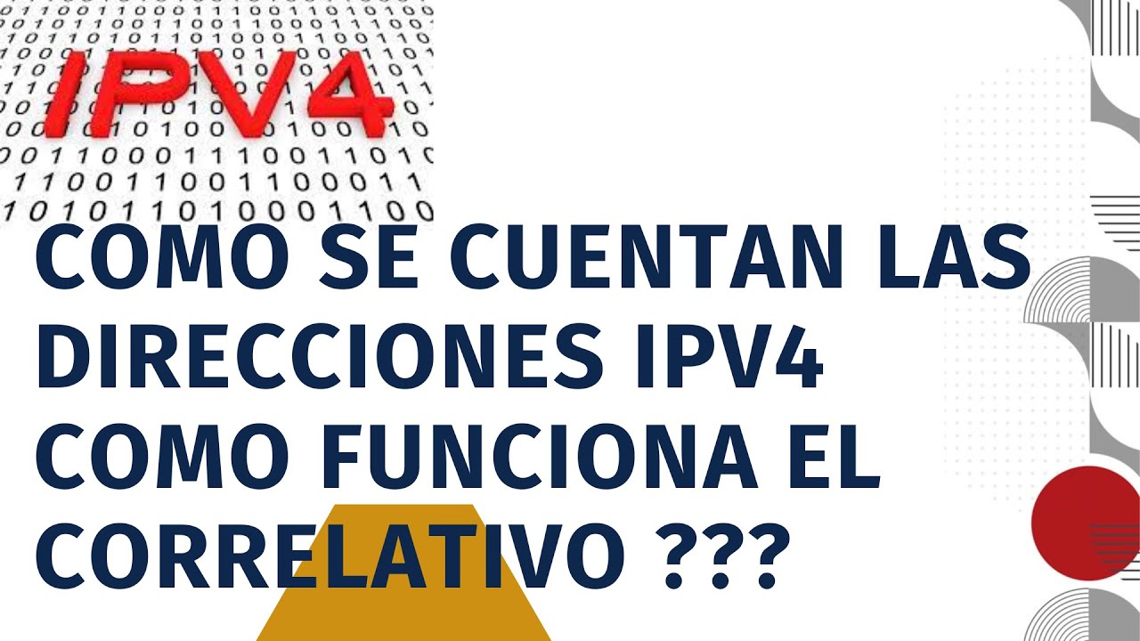 Direcciones IPV4, como trabaja el sistema de octetos y sus correlativos ...