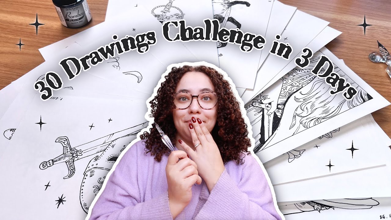 Doing a 30 Day Drawing Challenge in 3 Days (because i was stupid) - YouTube