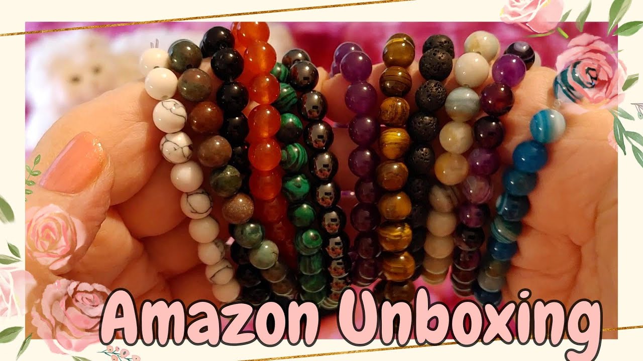Amazon Unboxing /A DOZEN Gorgeous Stone Bracelets under $25 # ...