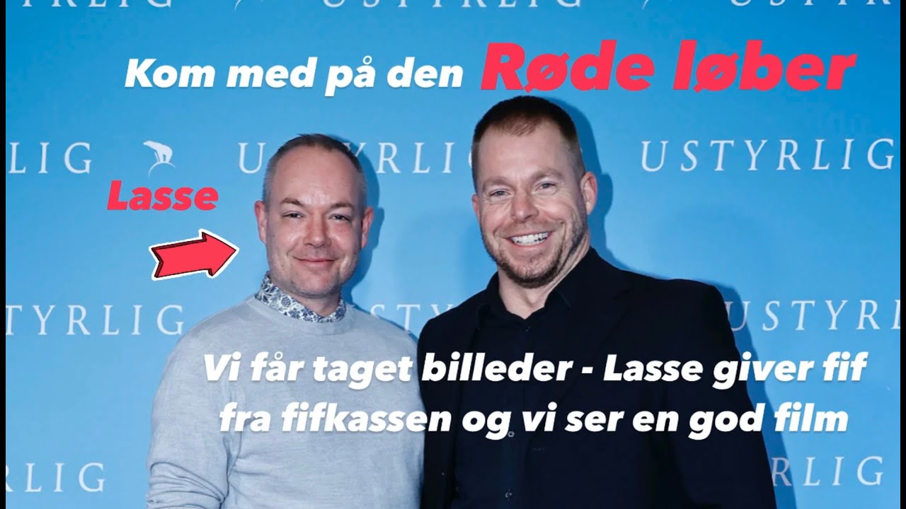 Kom med på den røde løber. Vi får taget billeder; Lasse giver fif og vi ...
