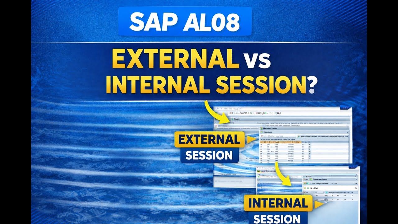 🔥SAP AL08 | Difference Between External and Internal Sessions #viral # ...