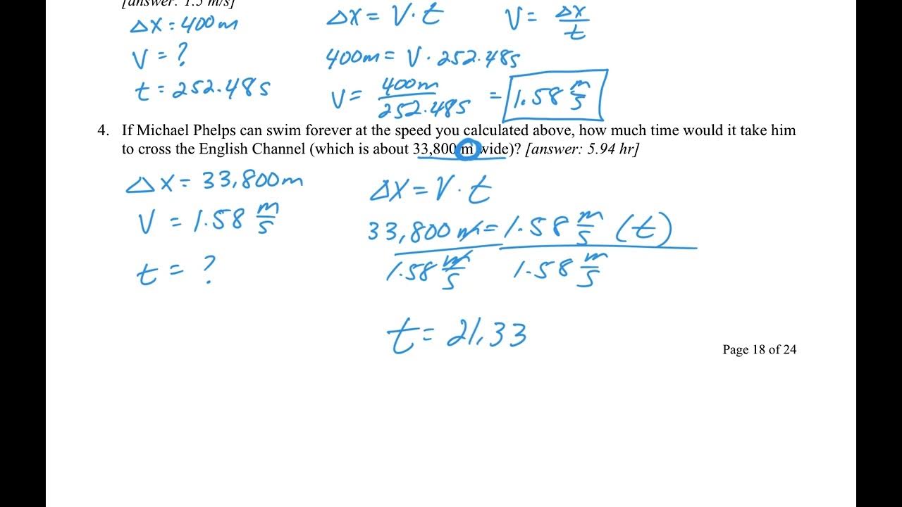 Constant Velocity Equation and Unit Conversion Notes - YouTube