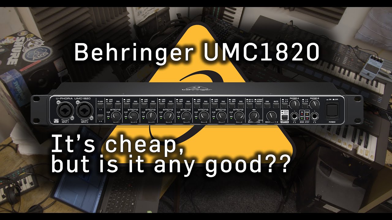 Behringer UMC1820 audio interface unboxing, tutorial, set up & review ...