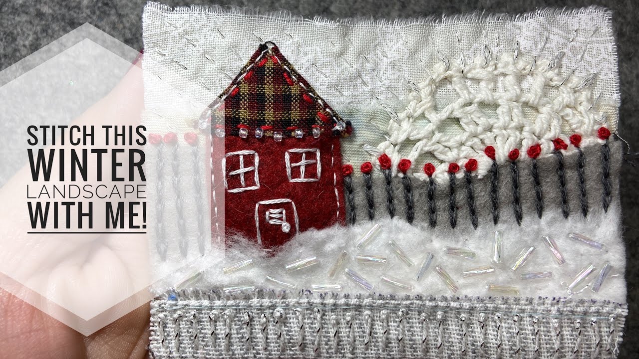 Stitch This Winter Landscape Using Scrap Fabric - Slow Stitch ...