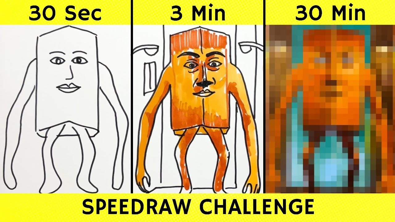 Drawing TE TE TE SAHUR in 30 sec, 3 min, and 30 min | Italian Brainrot ...