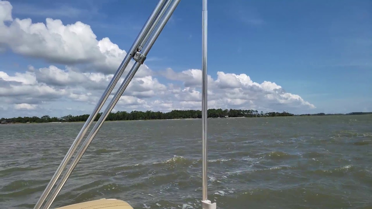 Wind picking up a little bit behind Folly Beach - YouTube