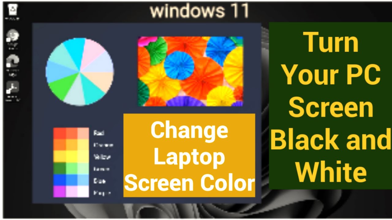 How To Turn On PC Laptop Screen To Black And White Mode - YouTube