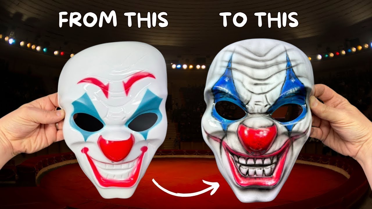 From Basic To Epic, Airbrushing A Clown Mask - YouTube