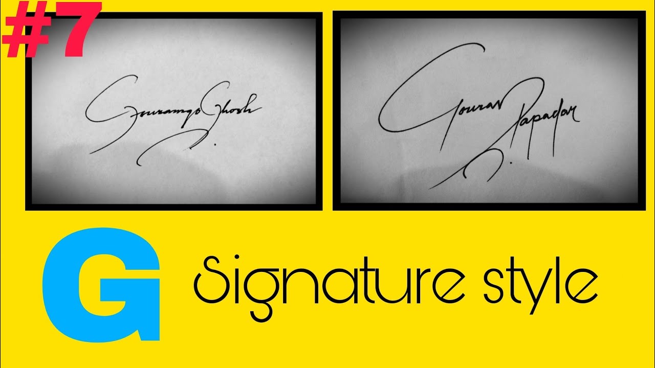 Beautiful Signature | Signature of alphabet G🤩 || Anup calligraphy ...