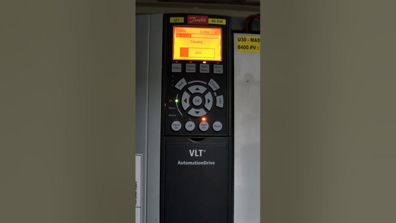 Danfoss FC302 Drive Program Copy Paste Process through LCP - YouTube