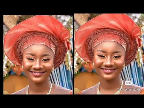 How to achieve one side fan gele trending style 2021 - YouTube