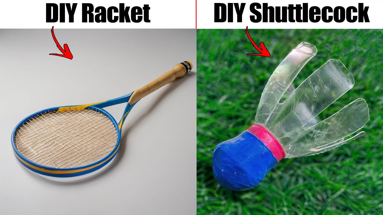 100% Working DIY Badminton Making | how to make badminton at home ...