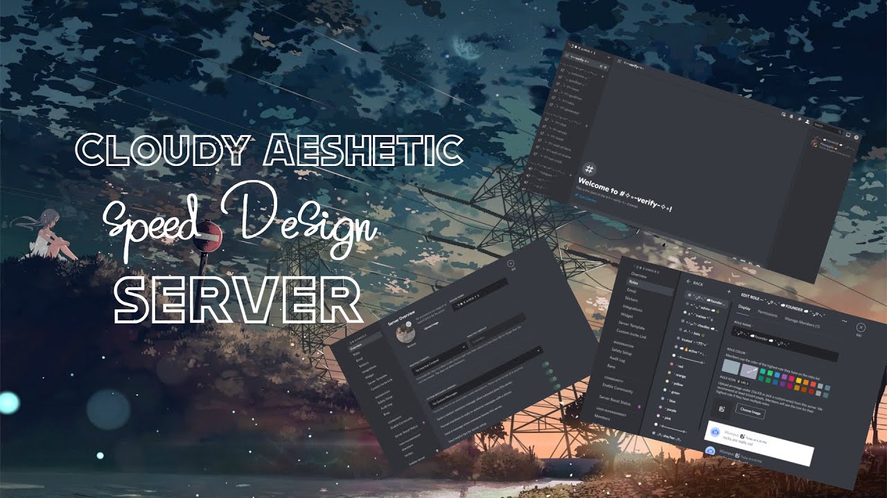minimal cloudy aesthetic discord server | speed design | ItsPineapple ...