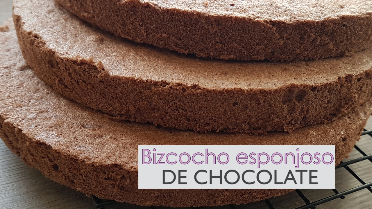 Bizcocho Esponjoso De Chocolate Bizcochuelo Casero Básico Fácil Y