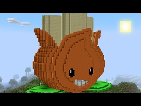 Minecraft vs Zombies | GIGA A.K.E.E.!! (Test fire!) | PvZ Land - YouTube