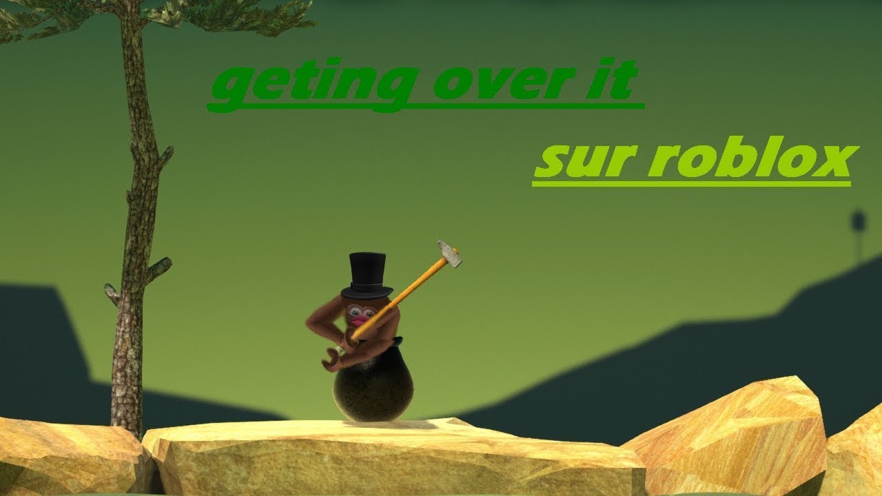 roblox getting over it - YouTube