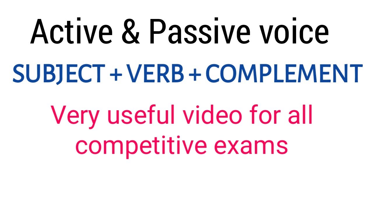 Passive voice: Subject +Linking verb + complement | English grammar - YouTube