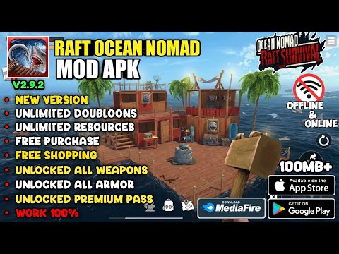 RAFT SURVIVAL OCEAN NOMAD MOD APK V2.9.2 TERBARU 2026!! FREE PURCHASE & UNLOCKED PREMIUM PASS
