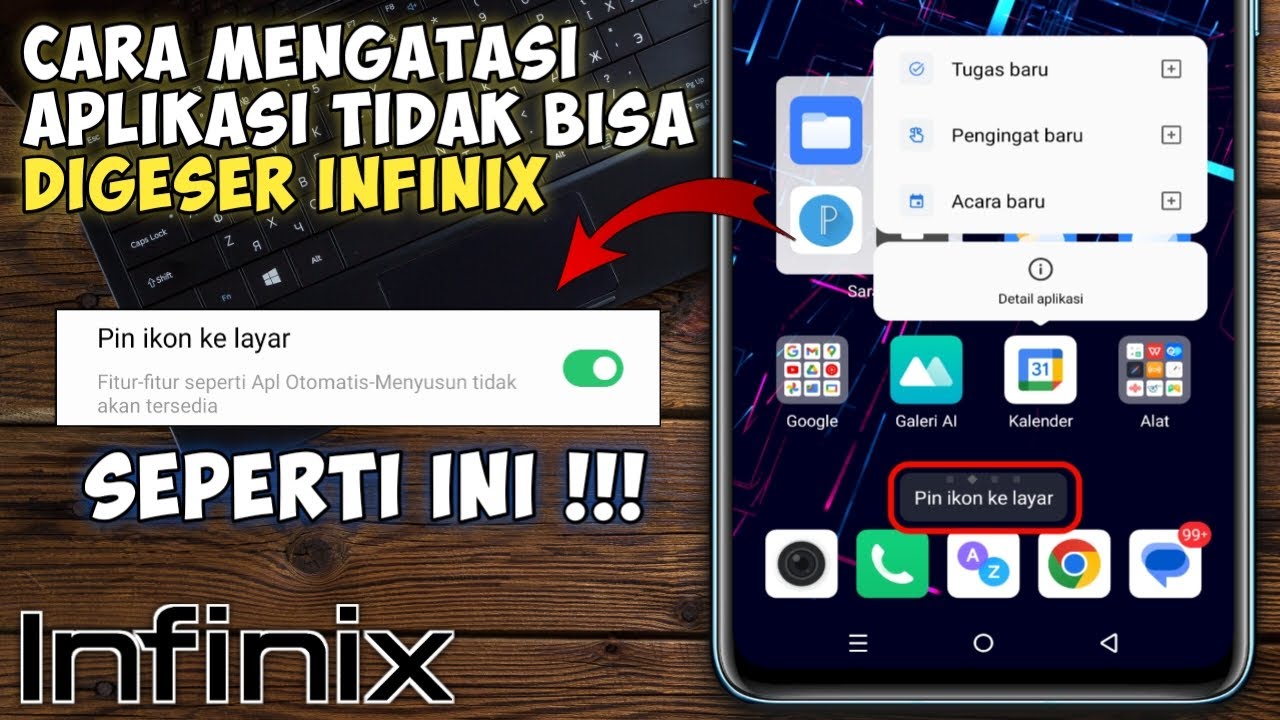Cara Mengatasi Aplikasi Tidak Bisa Digeser Di Hp Infinix || Pin Ikon Ke ...