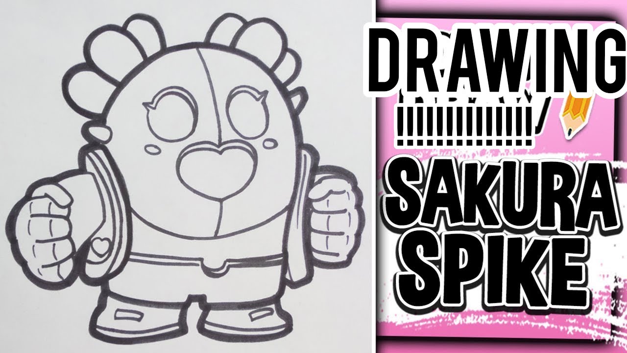 DRAWING SAKURA SPIKE - BRAWL STARS - 80 SUB SPECIAL! - YouTube