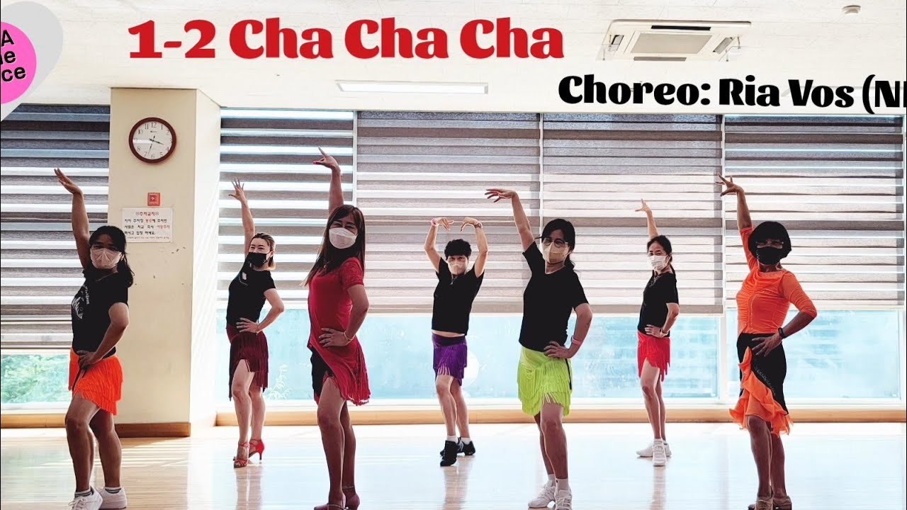1-2 Cha Cha Cha / Beginner Line Dance / Choreo: Ria Vos (NL) #초급수업 차차 ...