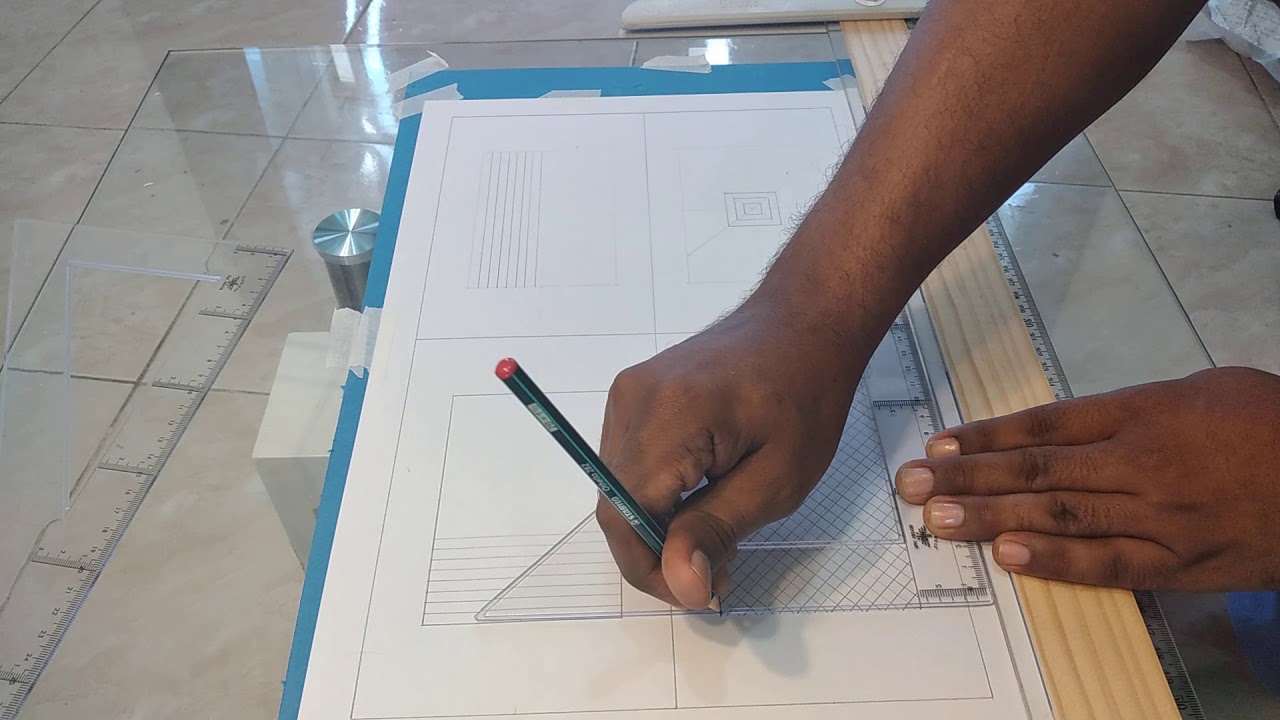 Dibujo técnico - Trazado de líneas paralelas (verticales, horizontales ...