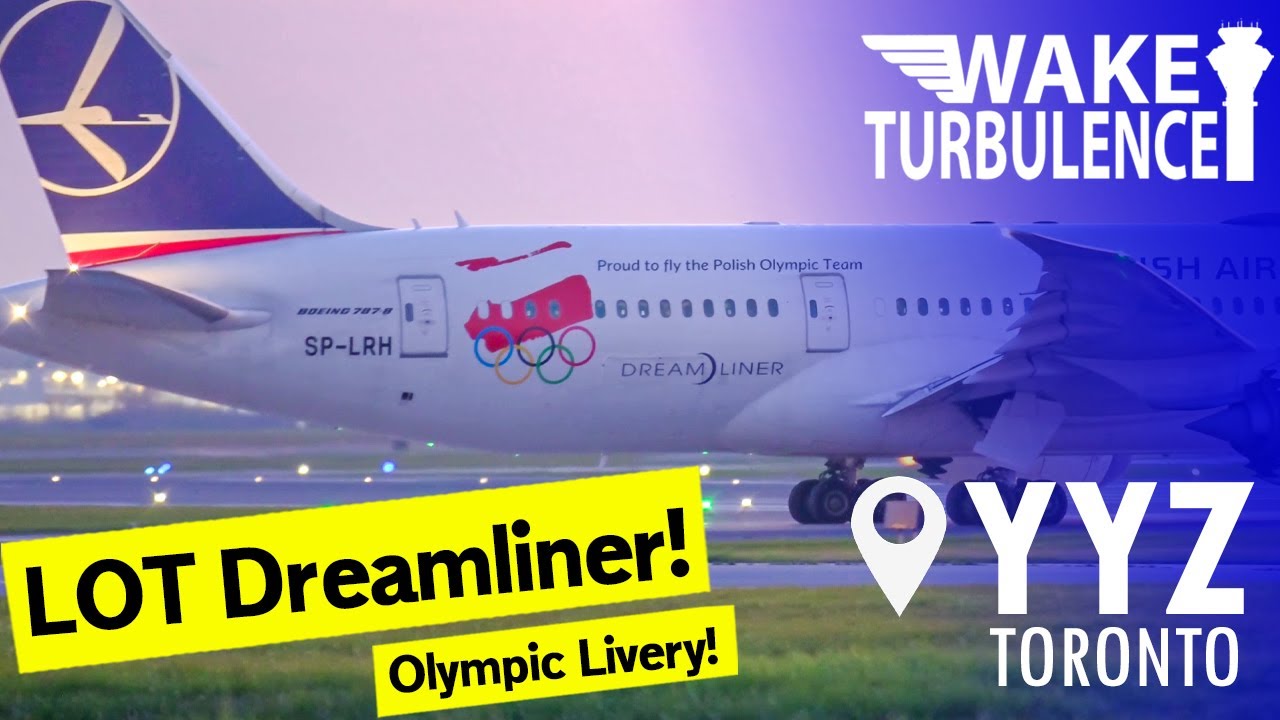 LOT Polish Olympic Team Livery Arrives/Departs YYZ - YouTube