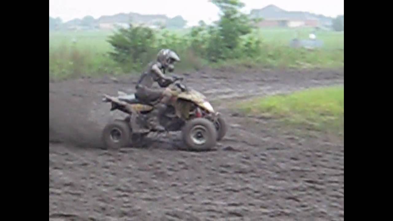 Suzuki 450r ltr Quadracer , Brand New and Abused in the mud - YouTube
