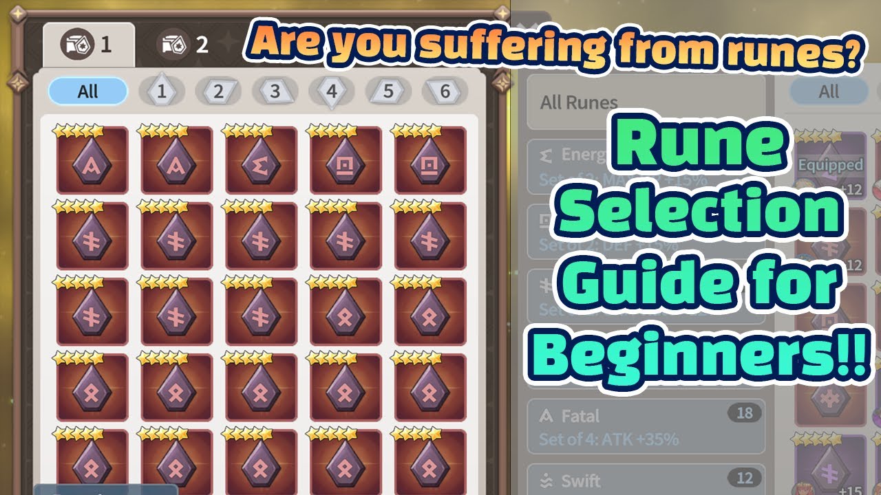 Rune Selection Guide for Beginners! [Summoners War Chronicles] - YouTube