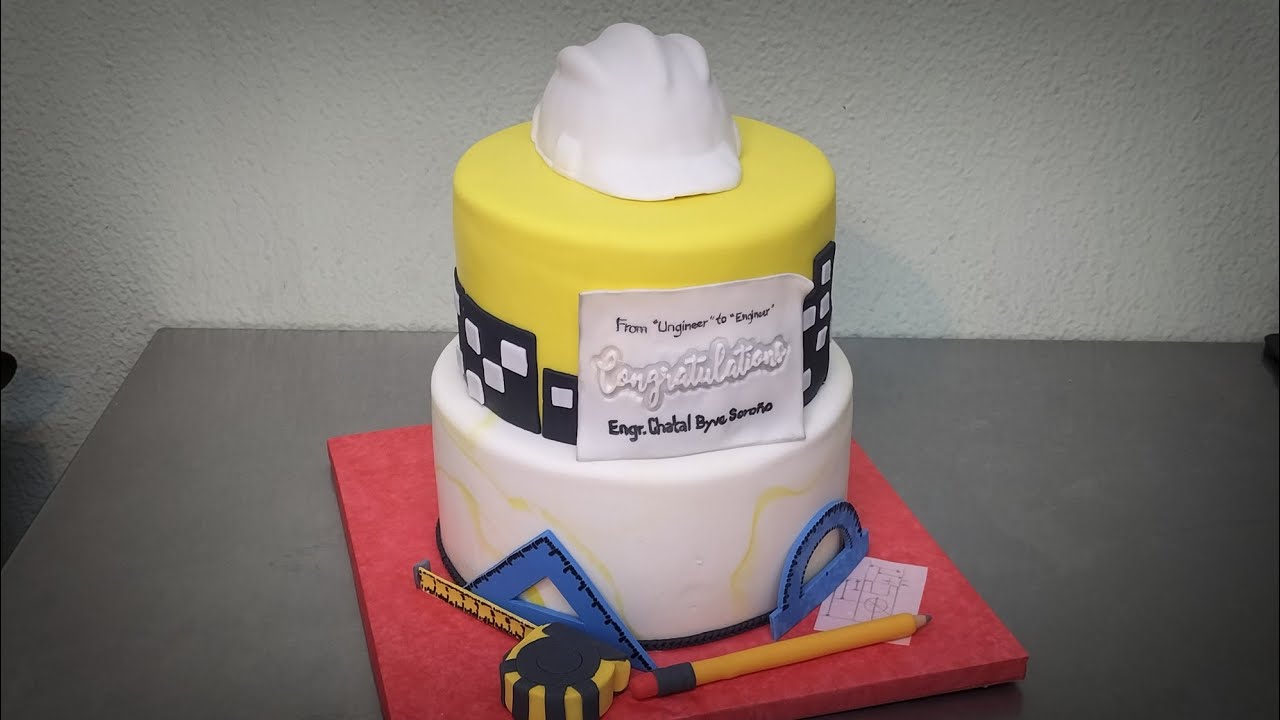 Decorating an engineer's cake feat. how to make a 5 in. construction ...