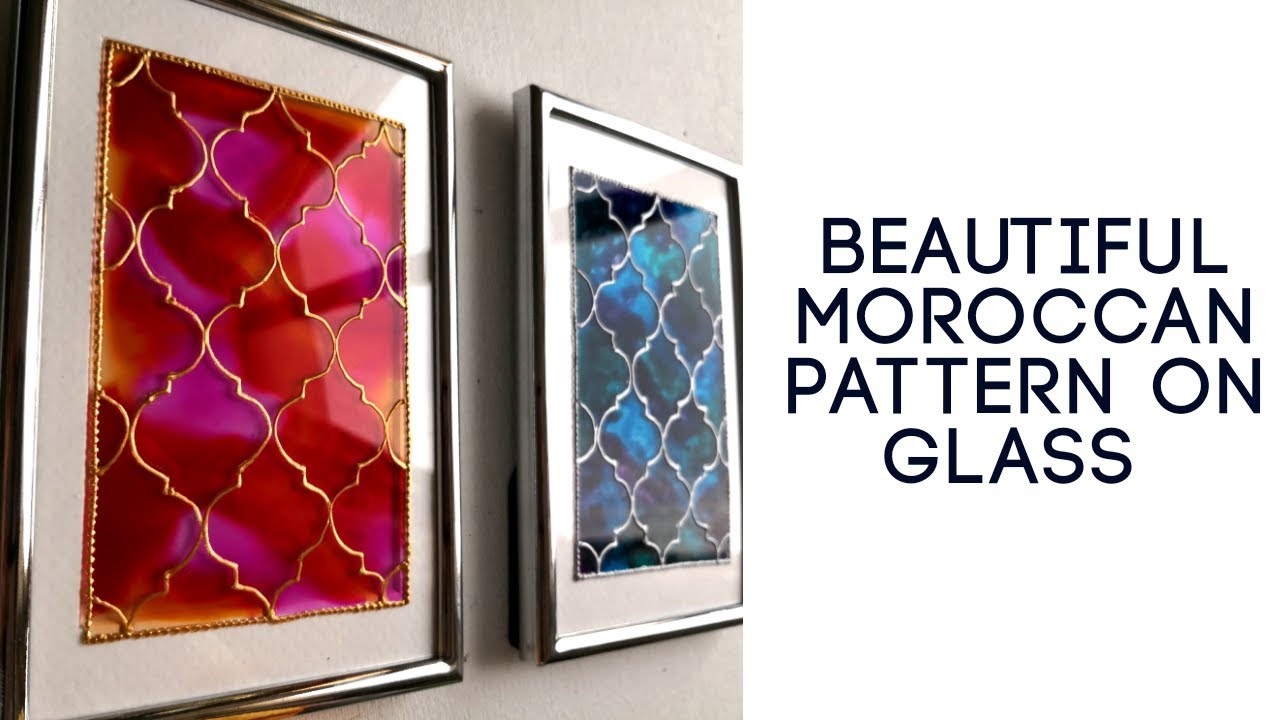 Learn to paint a beautiful moroccan pattern on glass | Quick and easy ...