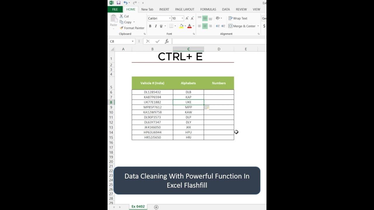 How to Use Flash Fill to Separate Symmetrical Data in Excel @ChuChuTV ...